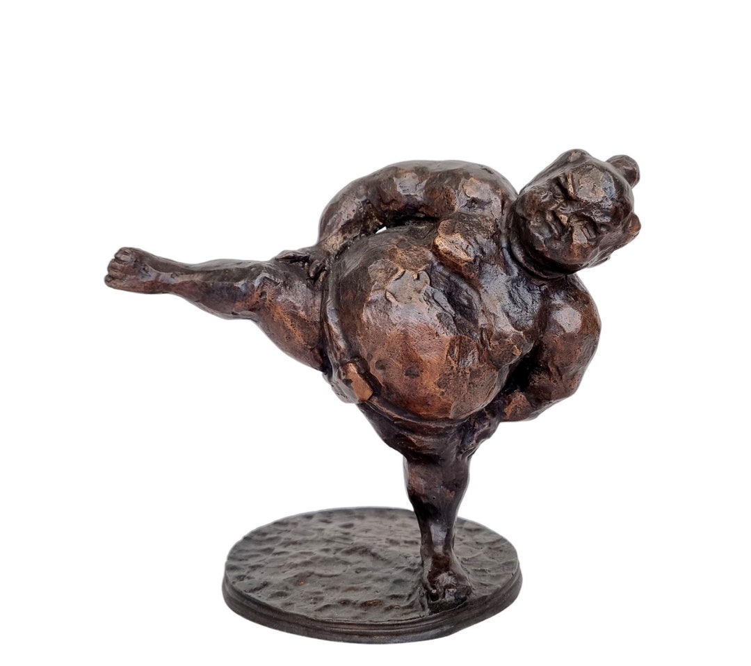 Figure en bronze détaillée d'un lutteur de sumo Gros - Etsy France