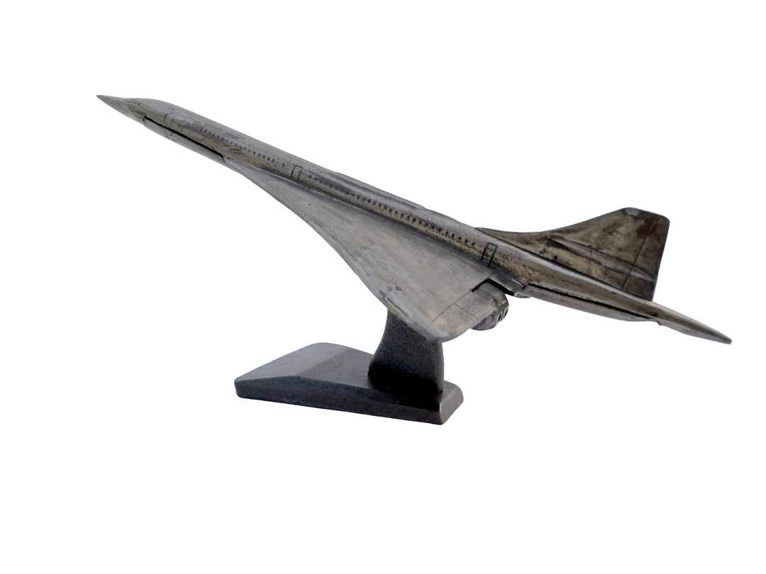 Cast Iron Scale Model of Concorde Airplane Model Desk Decor Cast Iron ...