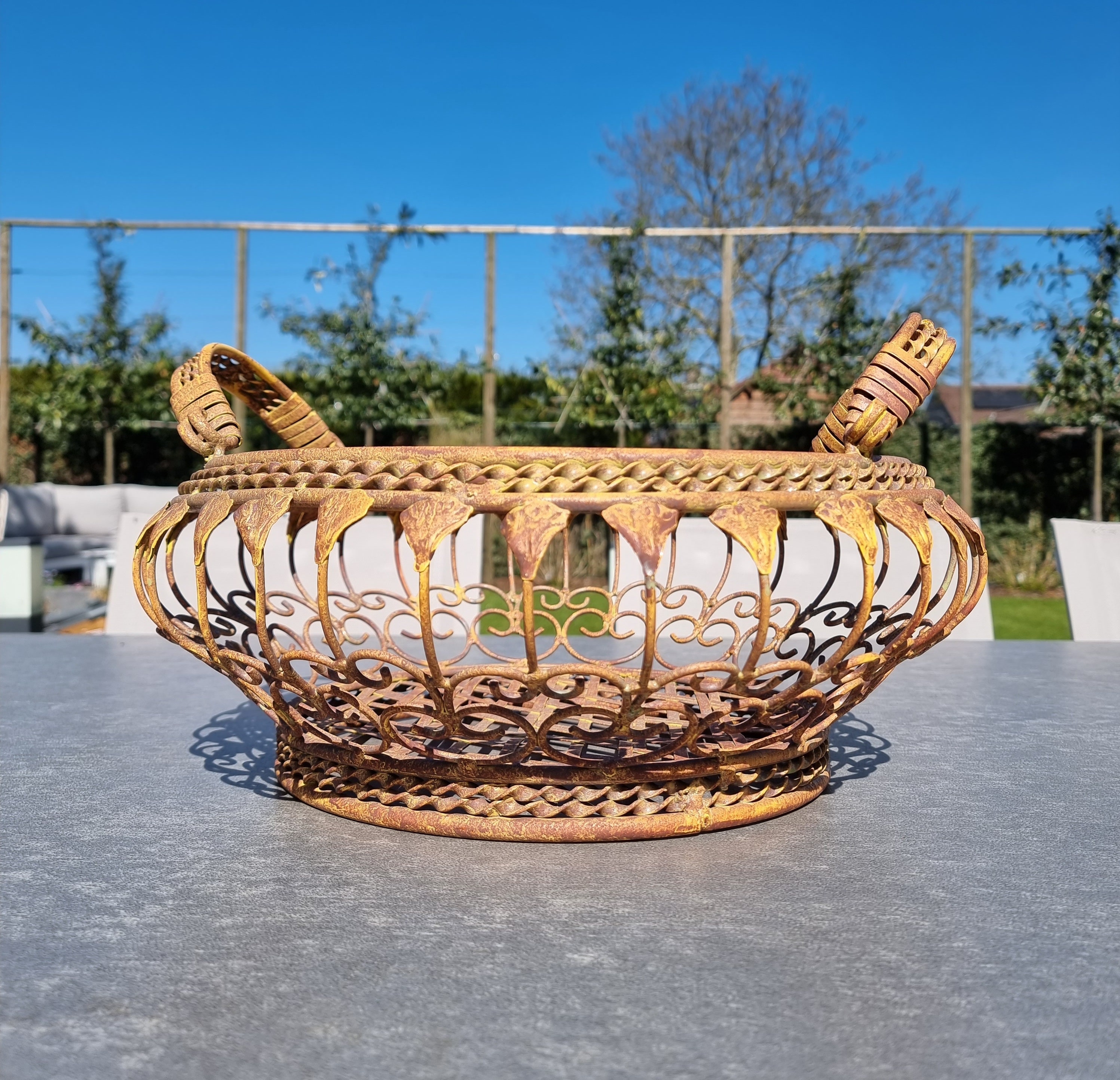 Wrought Iron Flower Basket Garden Flower Baskets Cottage | Etsy