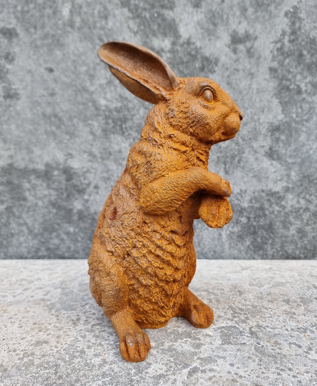 Cast Iron Hare Iron Rabbit Garden Decoration Spring Garden Easter Bunny ...