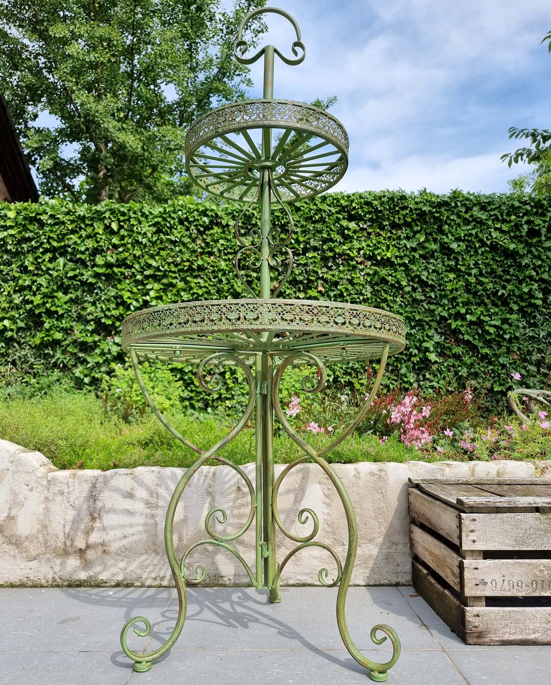Beautiful Large Wrought Iron Flower Rack étagère Wrought - Etsy Singapore