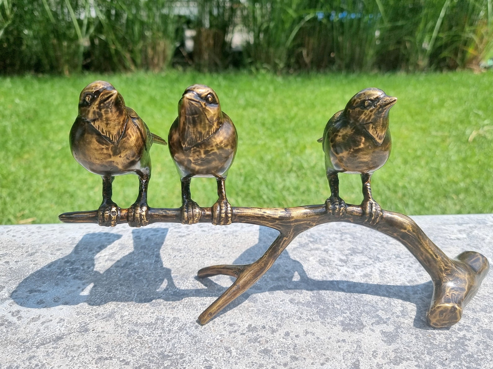 Bronze Birds on Branch Bronze Birds Bronze Statues and - Etsy Australia