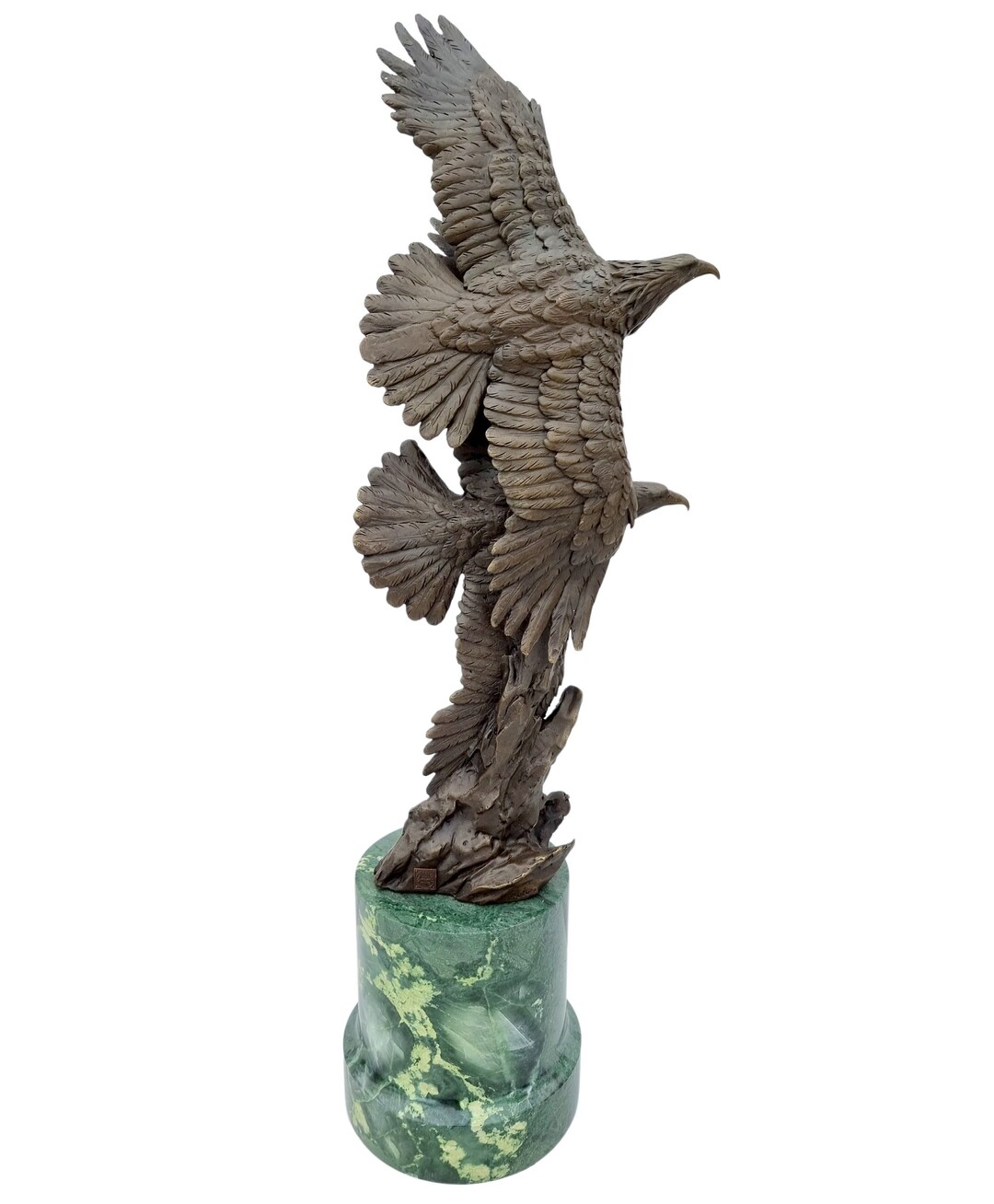 Large Bronze Flying Birds Flying Eagles on Marble Base - Etsy