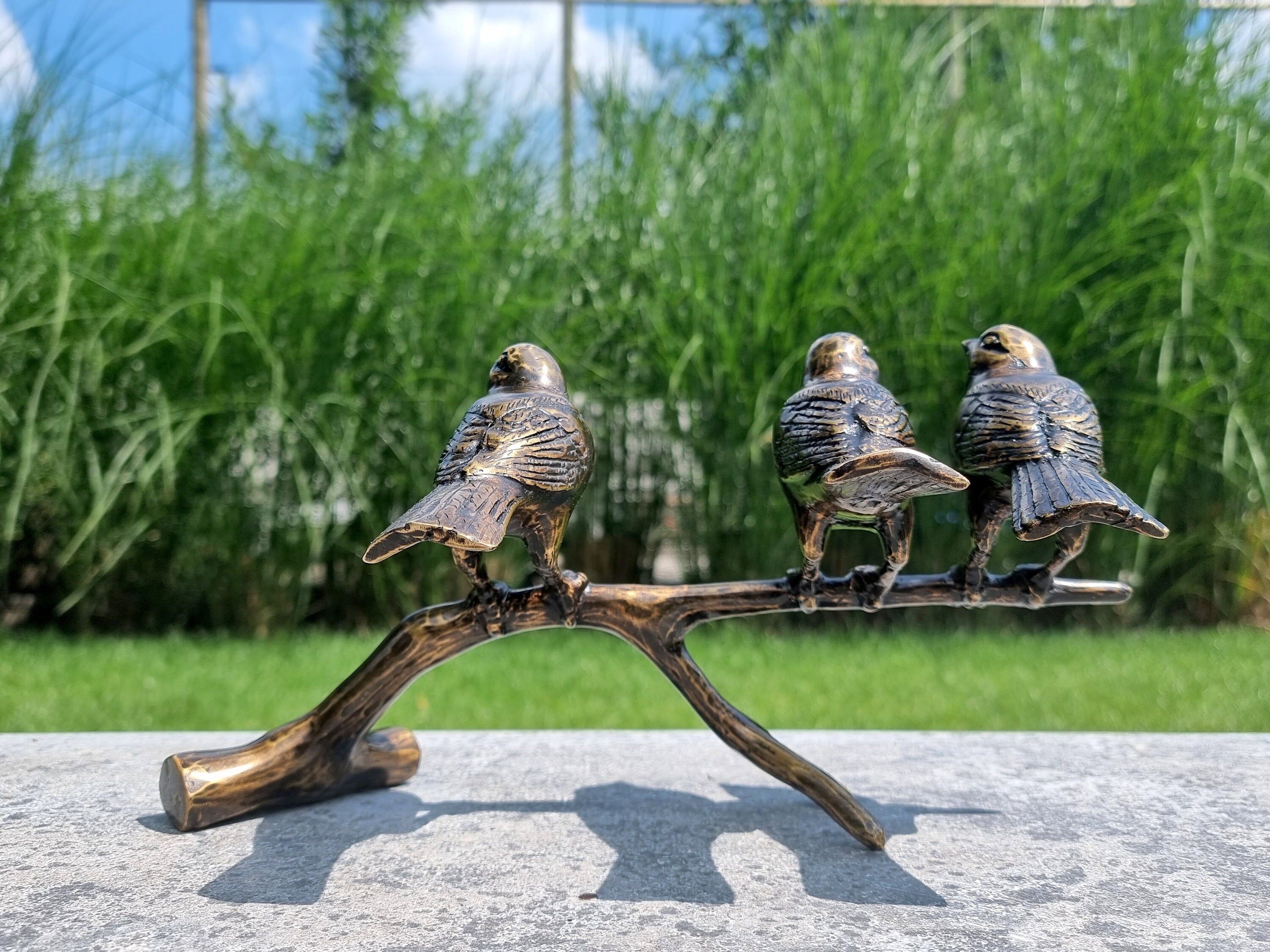 Bronze Birds on Branch Bronze Birds Bronze Statues and - Etsy Australia