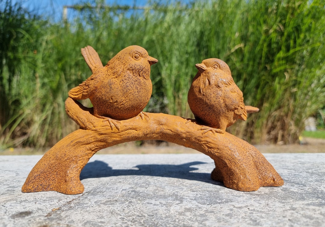 Cast Iron Birds on a Stick Iron Garden and Terrace Ornaments - Etsy