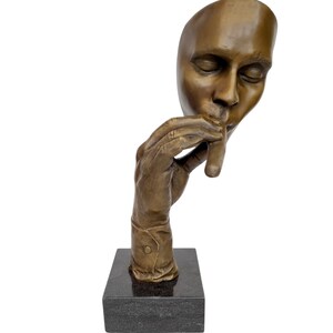 Bronze Artwork of a Smoking Man Cigar Smoking Abstract Artwork ...