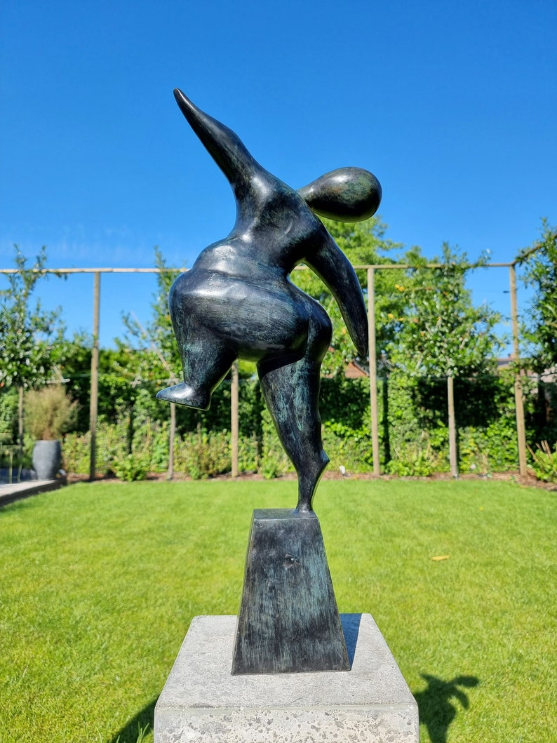 Contemporary Bronze Sculpture Dancing Lady Abstract and - Etsy