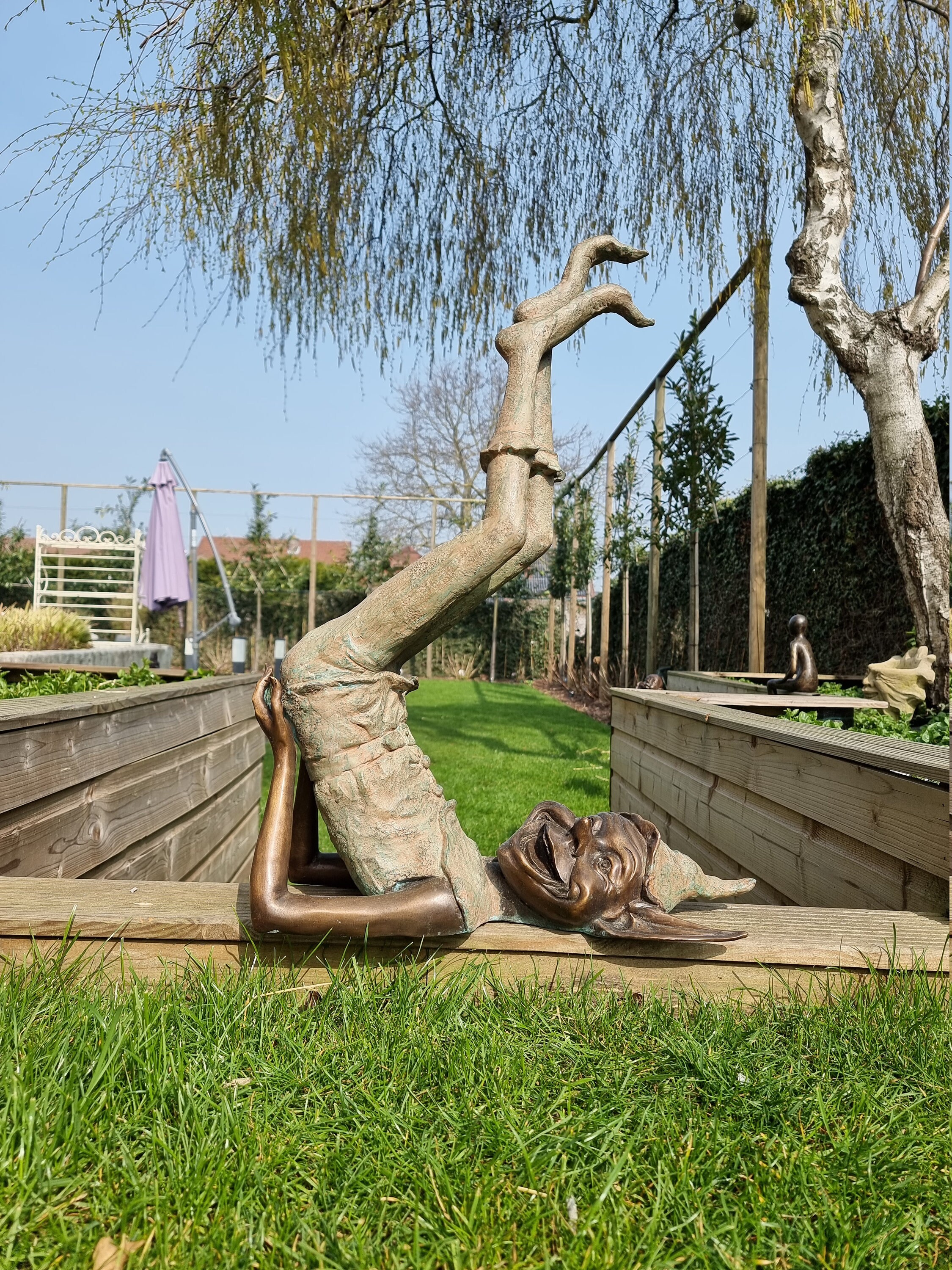 Extra Large Garden Pixie Bronze Lawn Art Bronze Garden - Etsy Canada