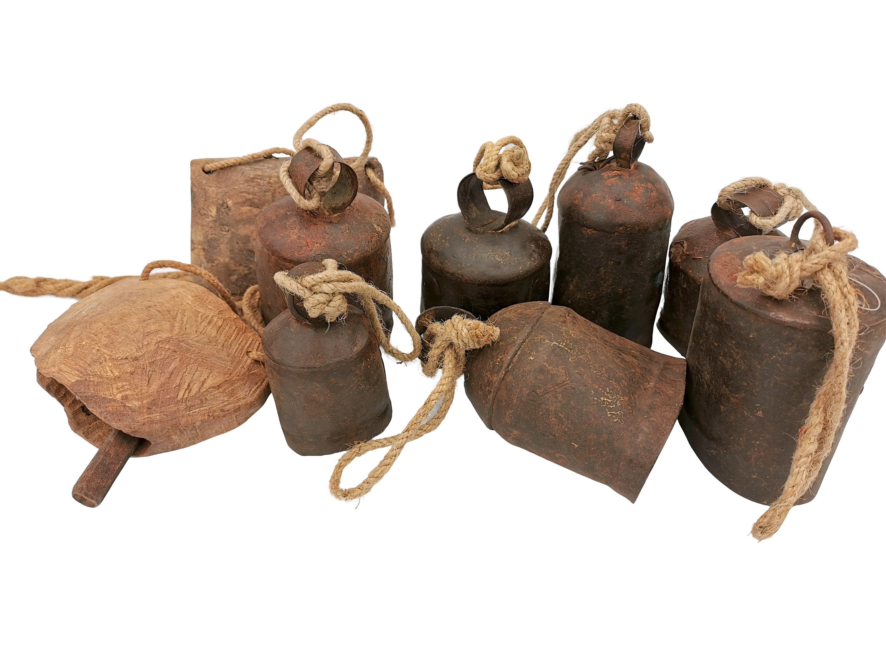Antique Cow Bells Lot of 9 Pieces Wooden Cow Bells and | Etsy UK