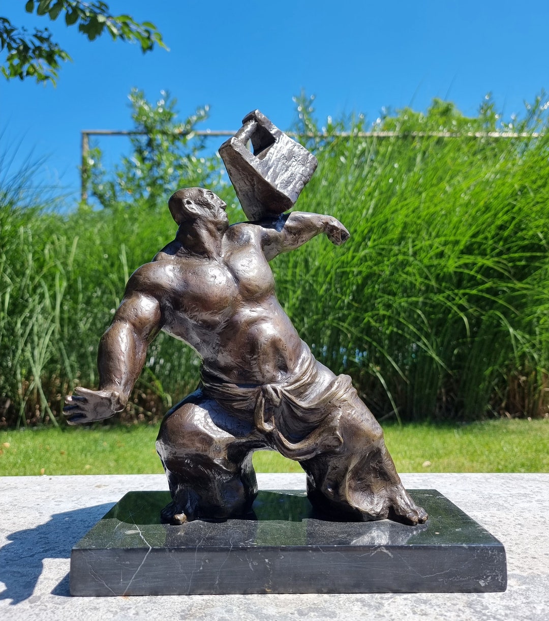 Bronze Artwork of a Strong Chinese Man 2001 Contemporary Chinese Art - Etsy