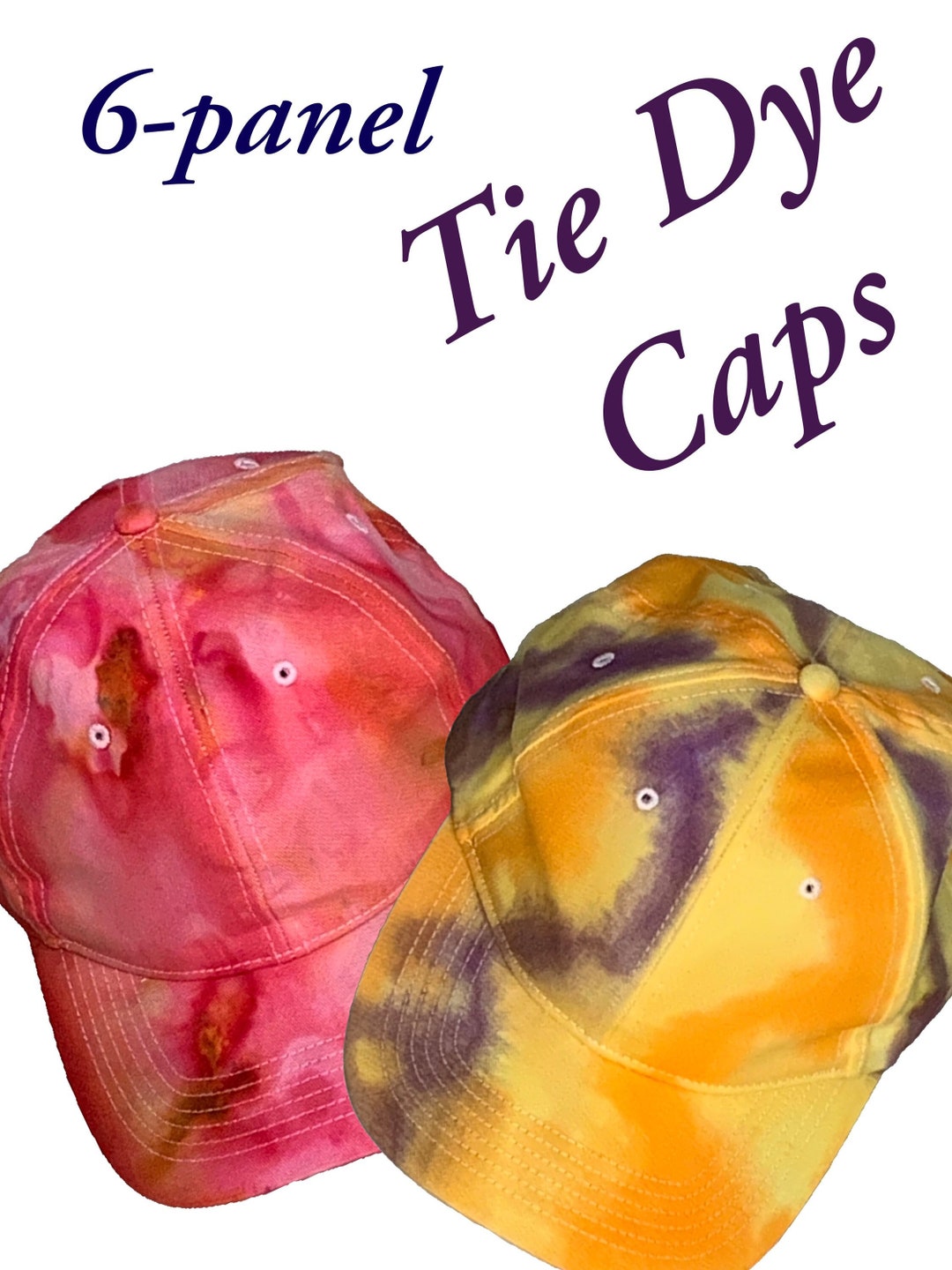 Tie Dye Caps - Etsy