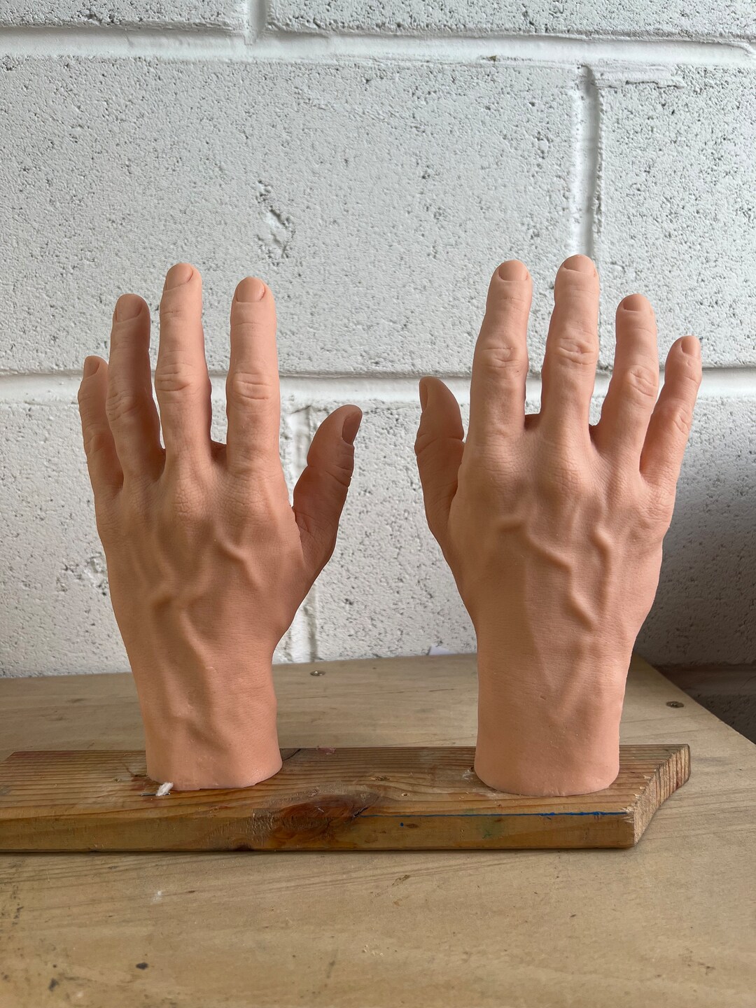 Realistic Silicone Pair of Male Hand(unpainted) - Etsy