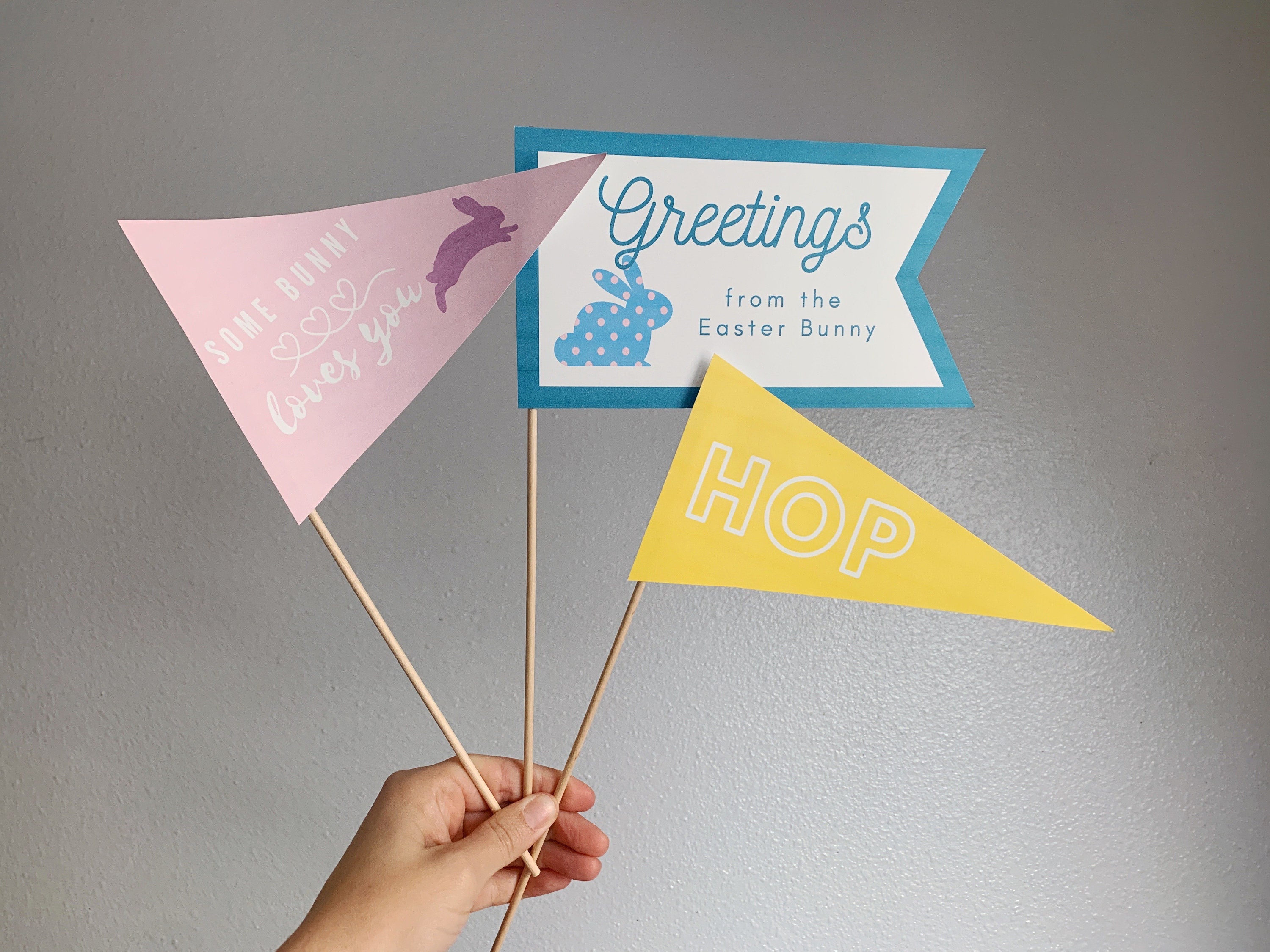 Easter Bunny Printable Pennant Flags - Digital File - Etsy