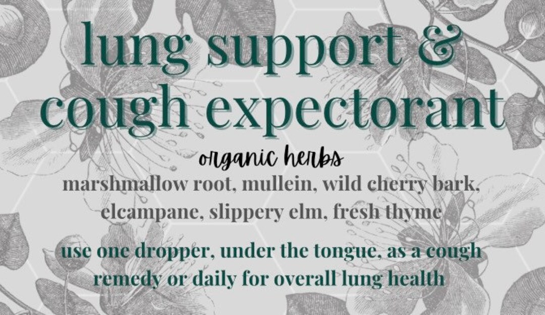 Lung Support & Cough Expectorant - Etsy