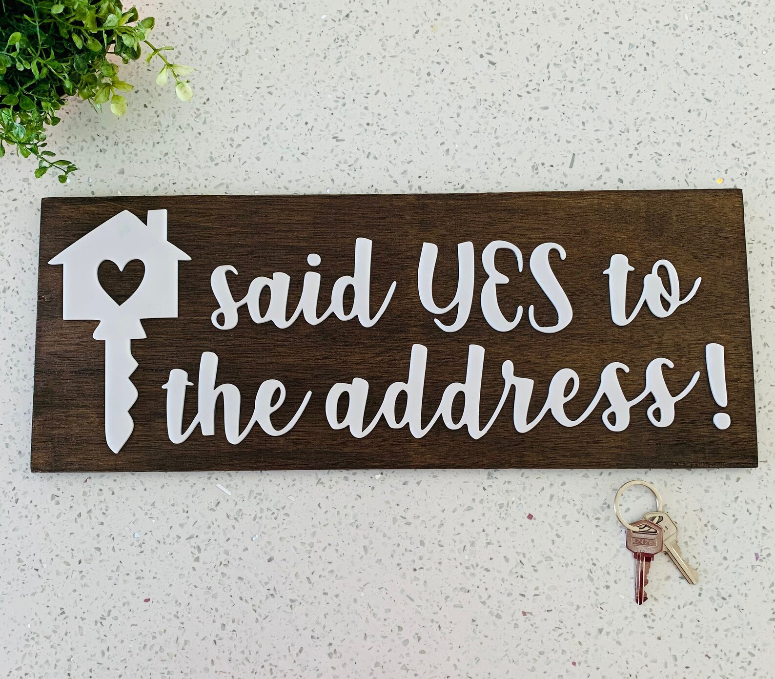 Said Yes To The Address Wood & Acrylic Sign | Etsy