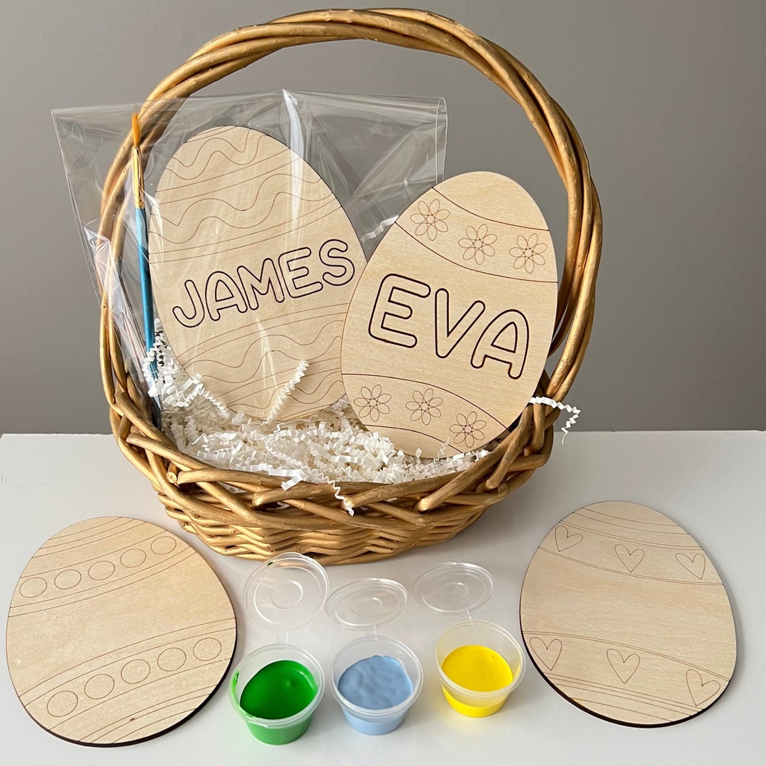 DIY Easter Egg Paint Kit, Custom Name, Easter Basket, Easter Bunny ...