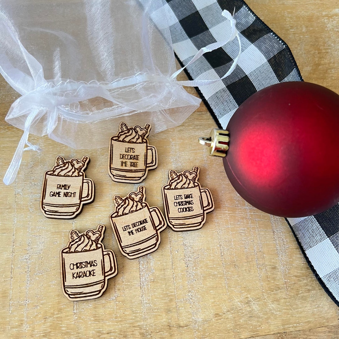 Christmas Activity Tokens, Set of 24, Hot Cocoa, Kids Activites, Family ...