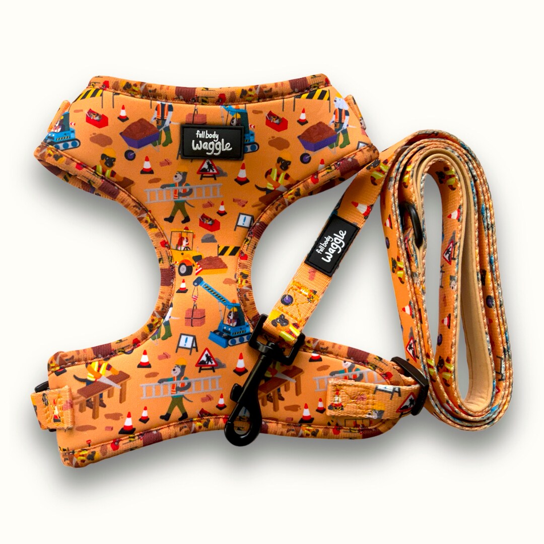Dogs at Work Adjustable Dog Harness and Leash Set Diggers, Builders ...