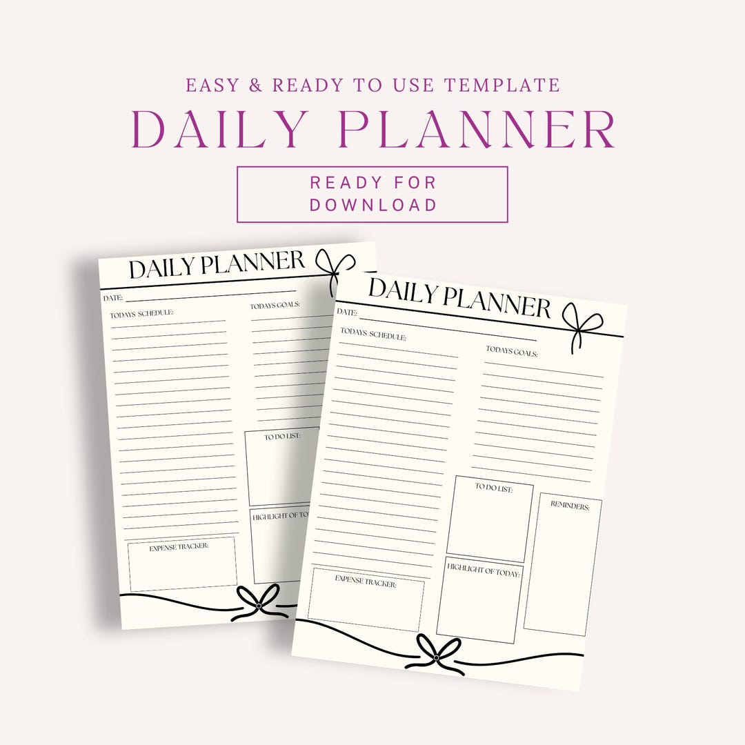 Digital Daily Planner, Printable Planner, Daily Planner, iPad Planner ...
