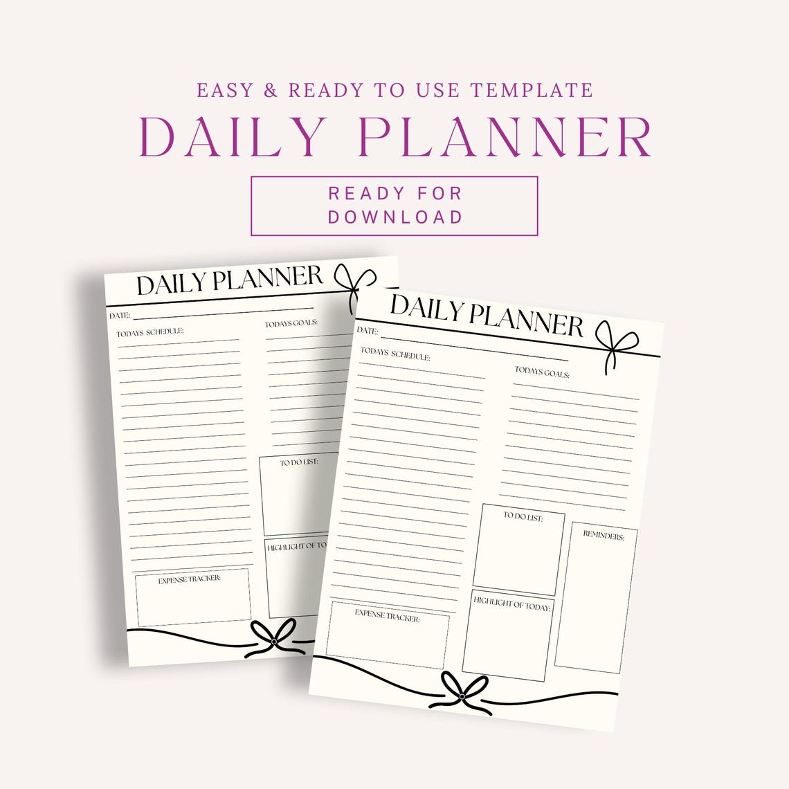 Digital Daily Planner, Printable Planner, Daily Planner, iPad Planner ...