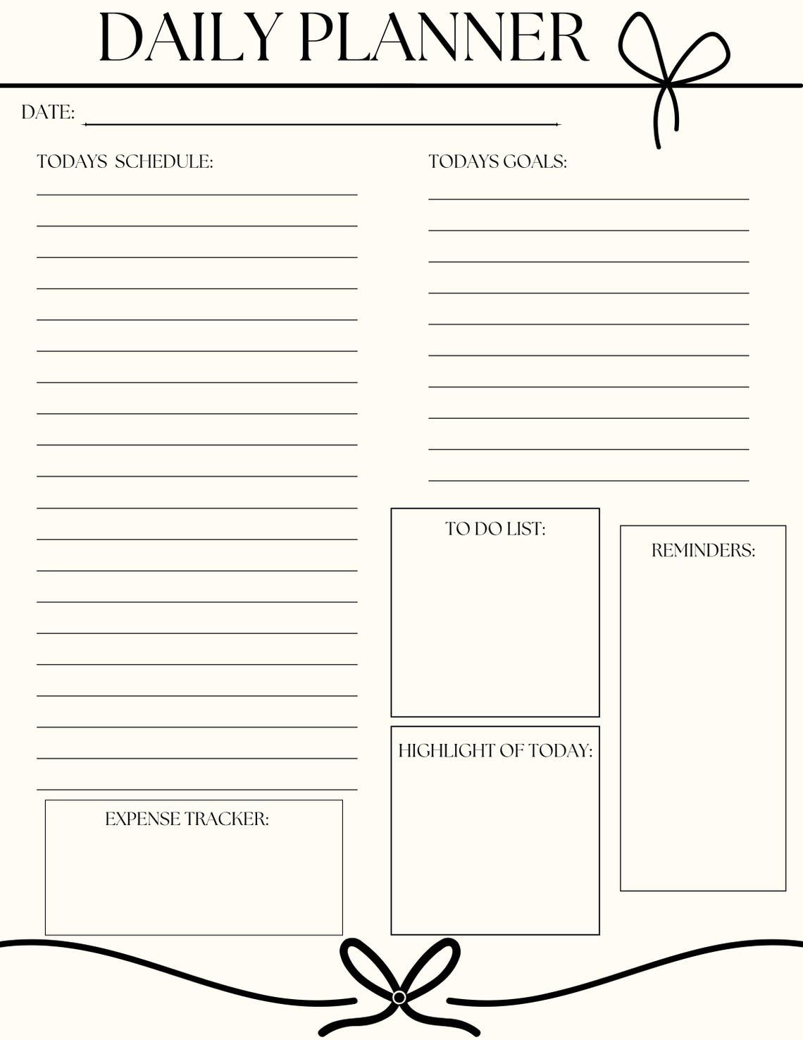 Digital Daily Planner, Printable Planner, Daily Planner, iPad Planner ...