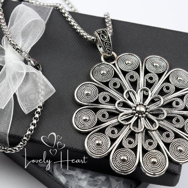 Large Metal Pendant - Etsy