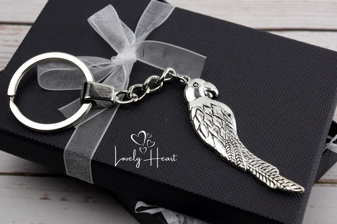Metal Bird Key Ring by Lovely Heart - Etsy