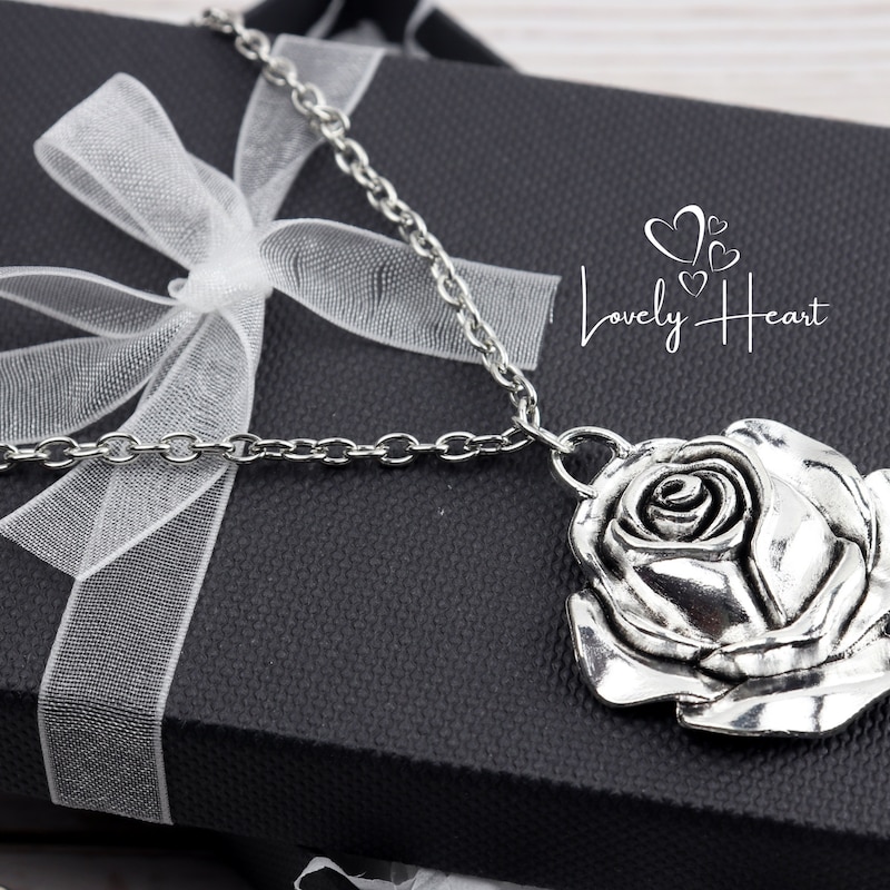 Silver Rose - Etsy