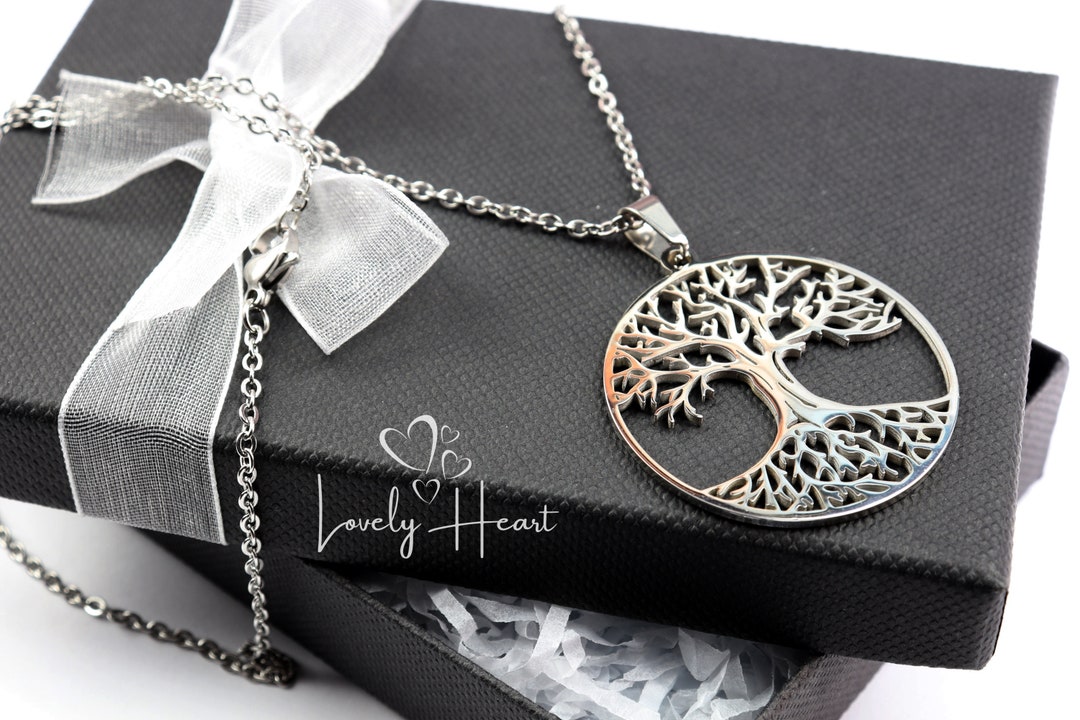Stainless Steel Tree of Life Pendant Necklace by Lovely Heart - Etsy