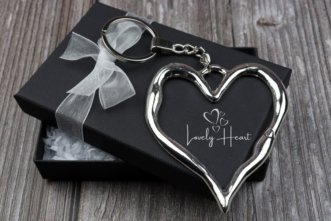Large Open Heart Keyring by Lovely Heart - Etsy