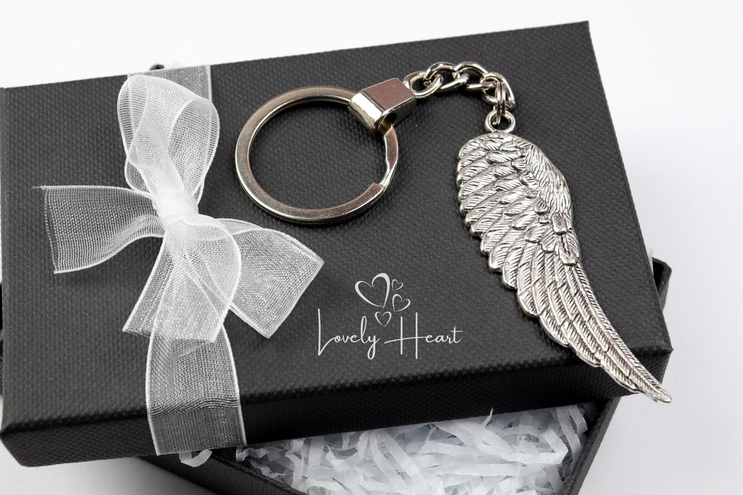 Metal Wing Key Ring by Lovely Heart - Etsy