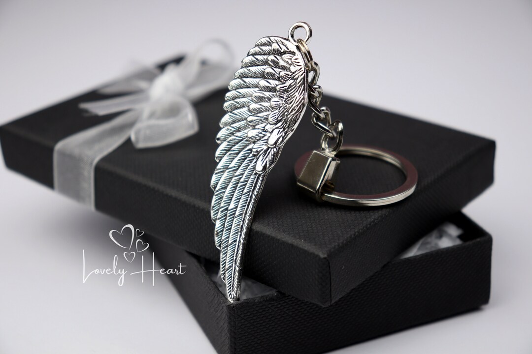 Metal Wing Key Ring by Lovely Heart - Etsy