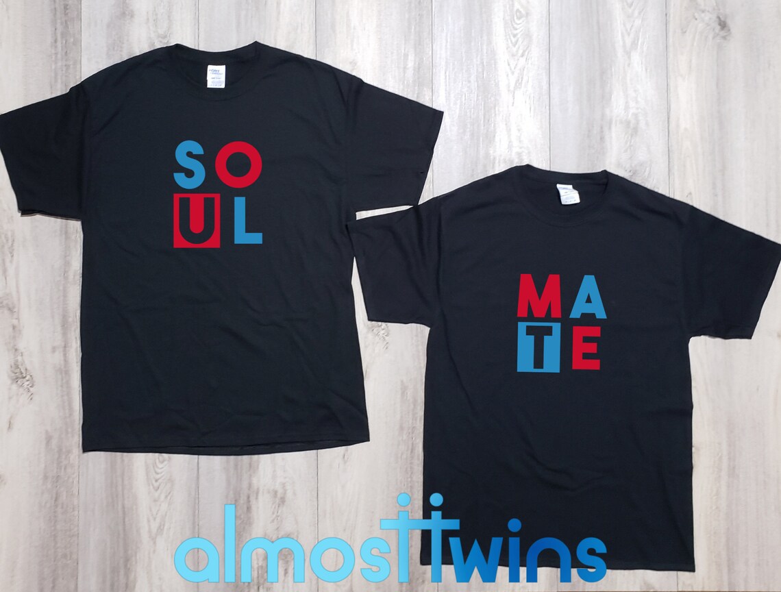 Couples Soul Mate T-shirts, Matching Love Gift for Valentine, Honeymoon ...