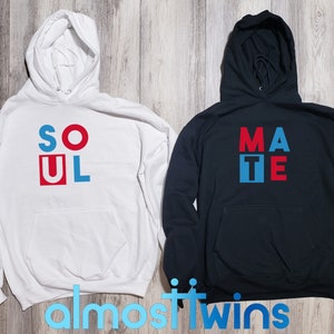 Couples Soul Mate Hoodies & Sweatshirts, Matching Love Gift for ...