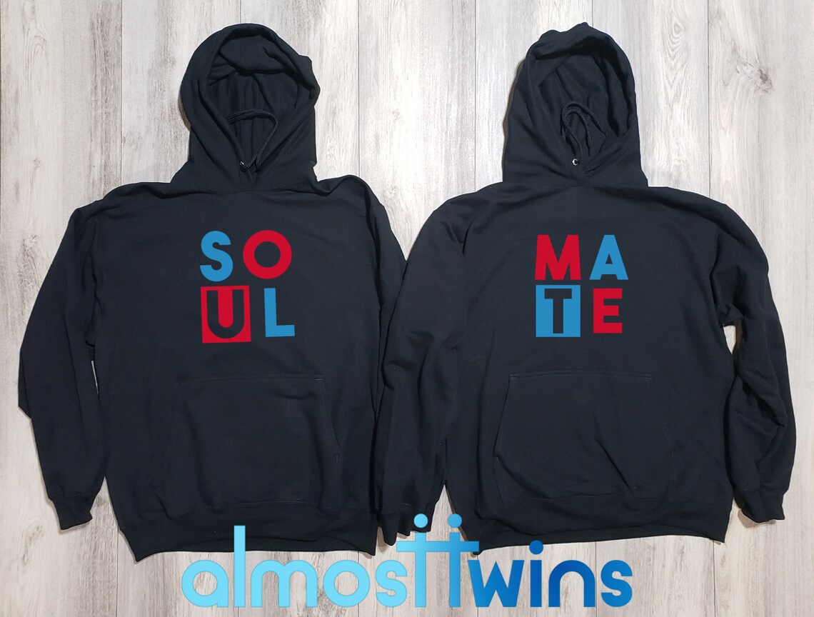 Couples Soul Mate Hoodies & Sweatshirts, Matching Love Gift for ...
