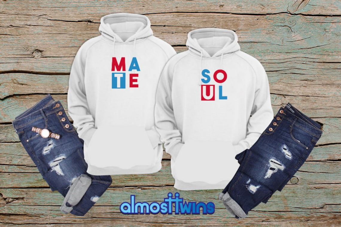 Couples Soul Mate Hoodies & Sweatshirts, Matching Love Gift for ...