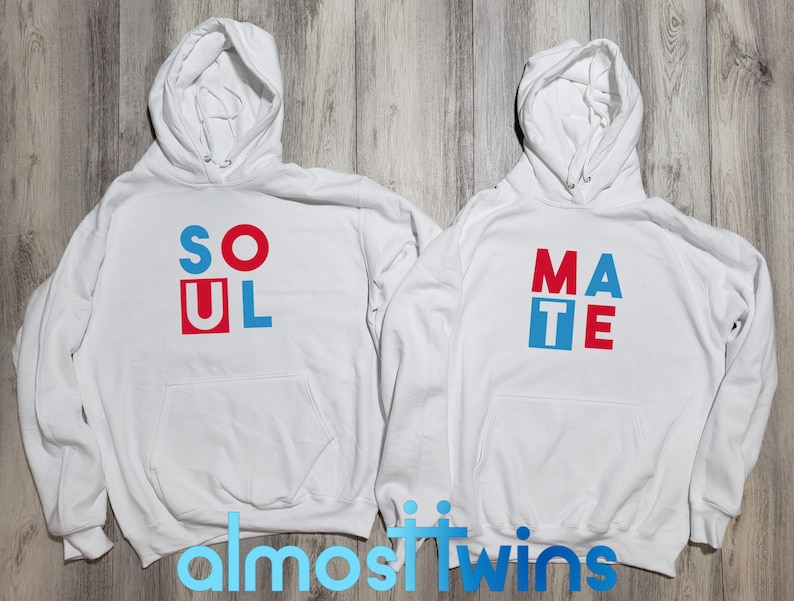 Couples Soul Mate Hoodies & Sweatshirts, Matching Love Gift for ...