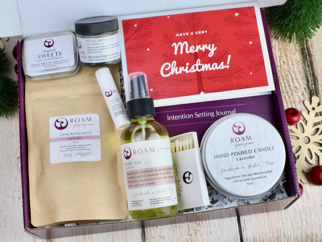 Christmas Self Care Box for Women, Organic Spa Gift Set, Friendship ...