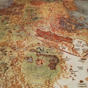 World of Warcraft, Azeroth World Map, High Quality, A2/A1 Prints ...