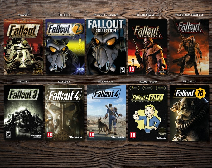 Fallout Series Box Art Prints A4 (210x297mm) - Etsy