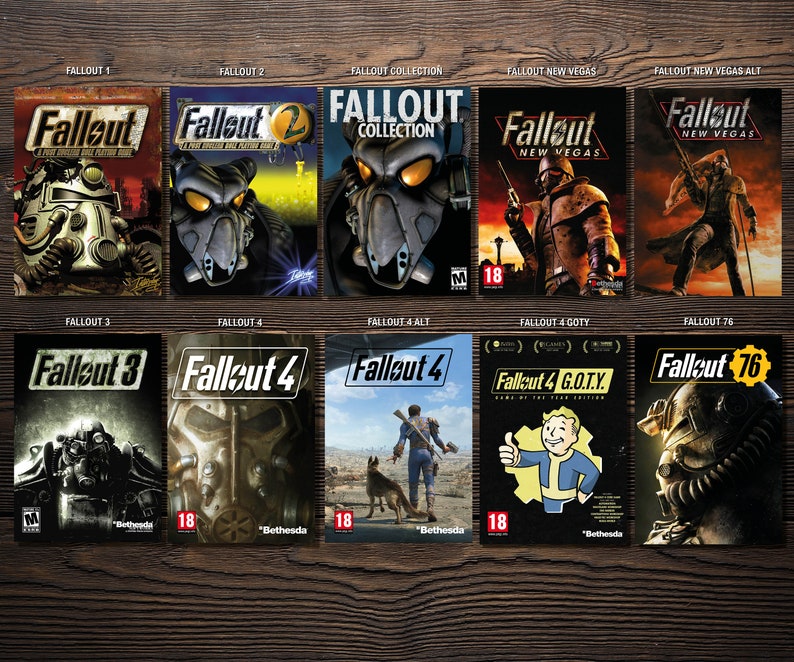 Fallout Series Box Art Prints A4 (210x297mm) - Etsy