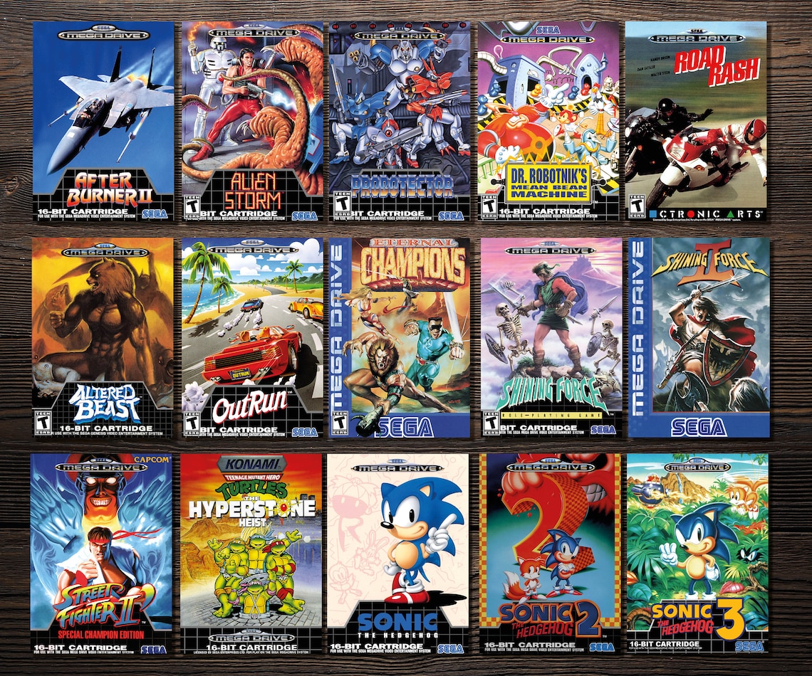 Sega Mega Drive Box Art A4 Posters 297x210mm - Etsy