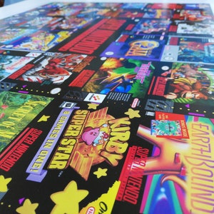 Super Nintendo Box Art Poster, High Quality, A1/A2 Prints (SNES ...