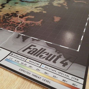 Fallout 4, the Commonwealth Map, High Quality, 600x600mm Print Bethesda ...