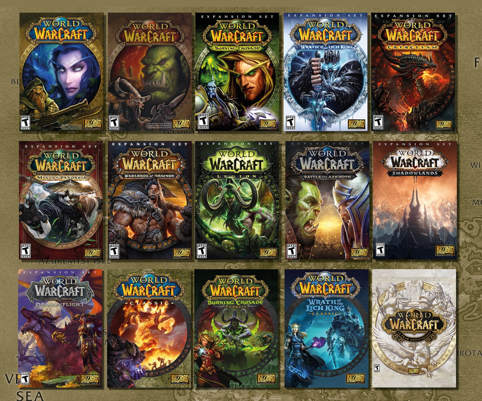World of Warcraft Box Art Poster A4 297x210mm Blizzard WOW - Etsy
