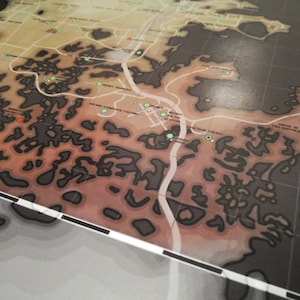 Fallout 4, the Commonwealth Map, High Quality, 600x600mm Print ...