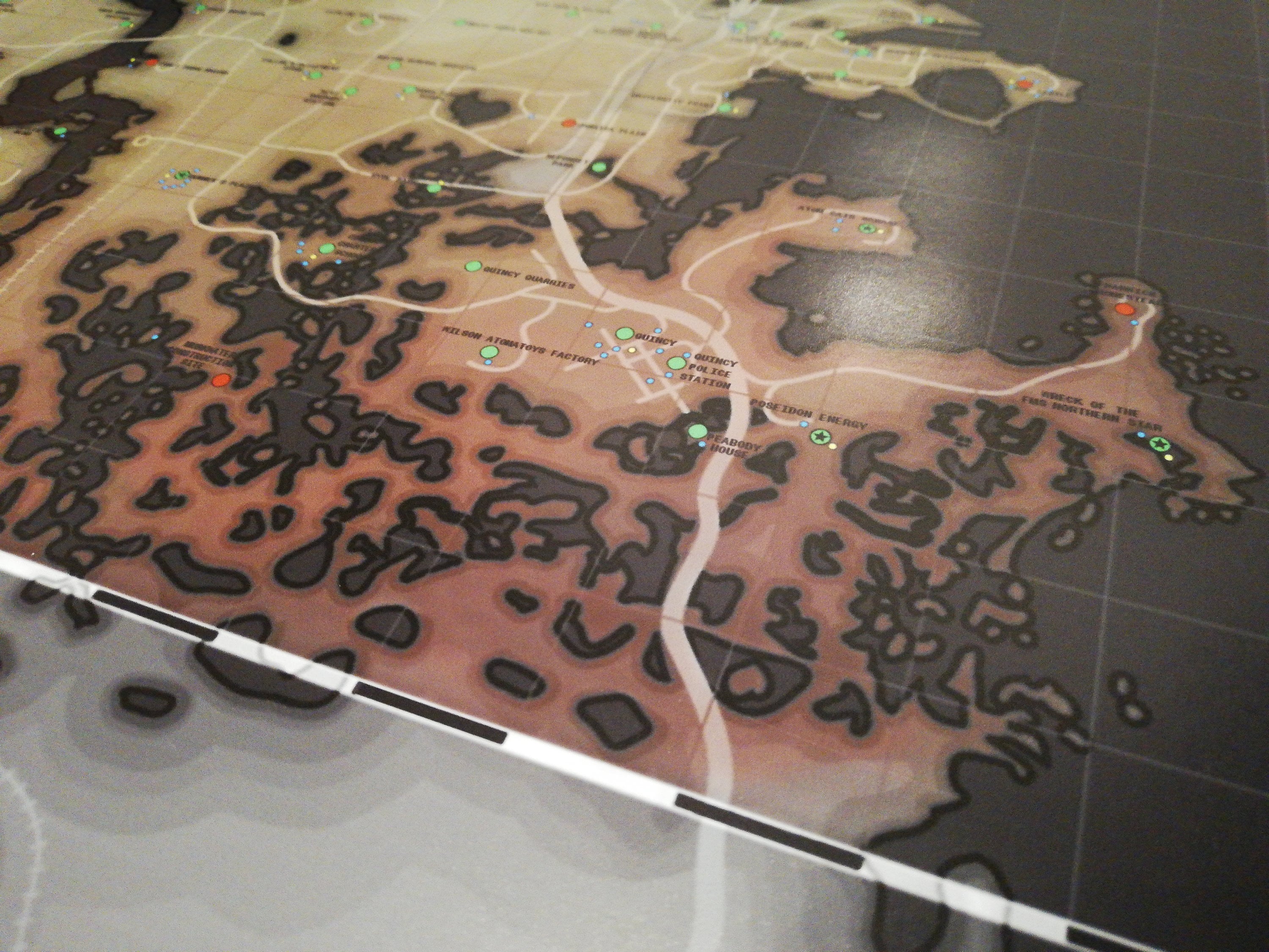 Fallout 4 The Commonwealth Map High Quality 600x600mm Print | Etsy