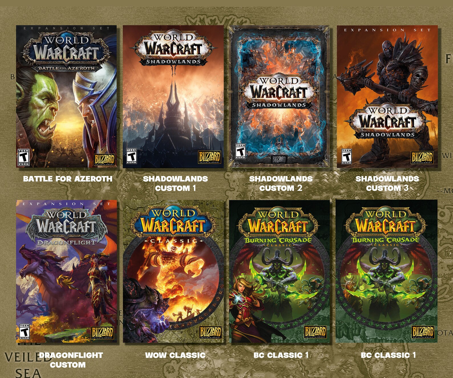 World of Warcraft Box Art Poster A4 297x210mm Blizzard WOW - Etsy