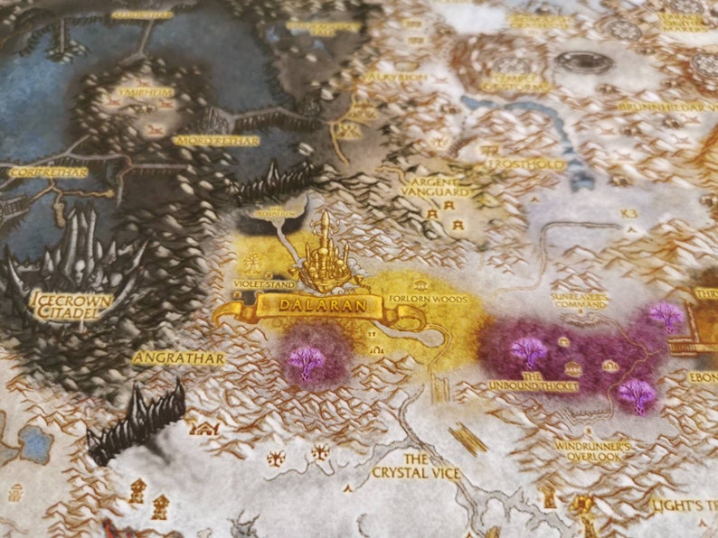 World of Warcraft Northrend Map High Quality A3 A2 or A1 - Etsy