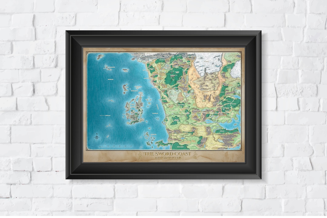 The Sword Coast Map, High Quality, A1/a2/a3/16x24 Prints - Etsy